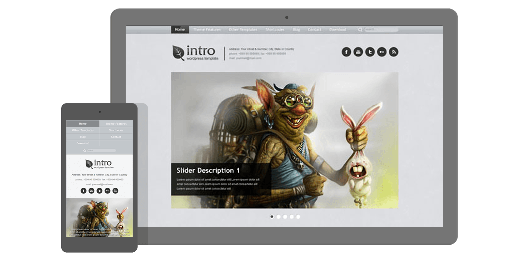 Intro WordPress Theme • GNU Elements