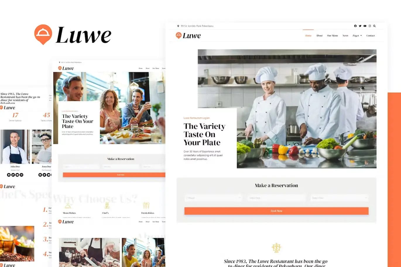 Luwe - Restaurant Elementor Template Kit • GNU Elements